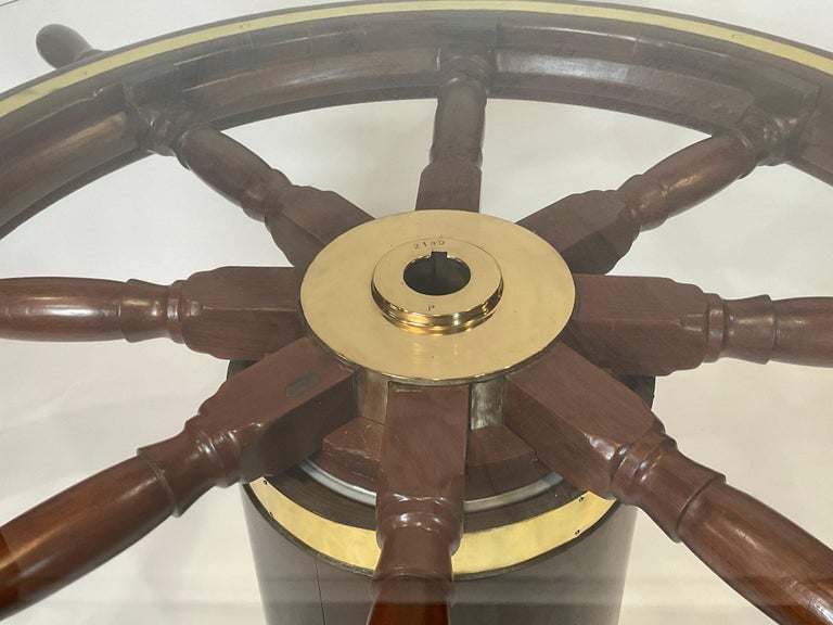 Ships Wheel Bar Height Dining Table For Sale at 1stDibs