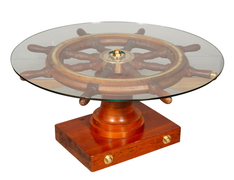 Ships Wheel Coffee Table For Sale at 1stDibs