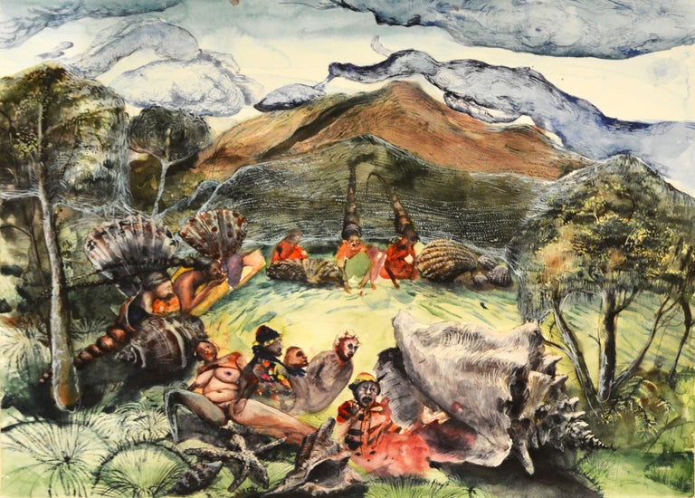 Shiri Mordechay - Untitled, 2022, landscape, colorful, carnivalesque ...