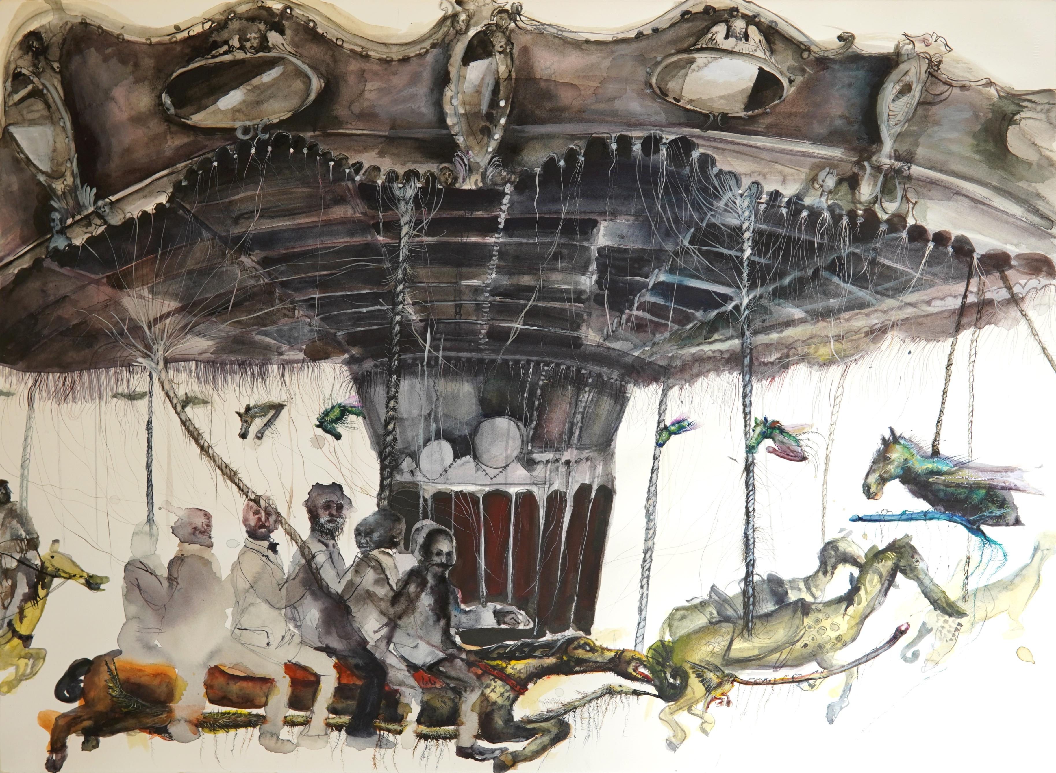 Shiri Mordechay - Untitled, figural, carnivalesque, grotesque For Sale ...