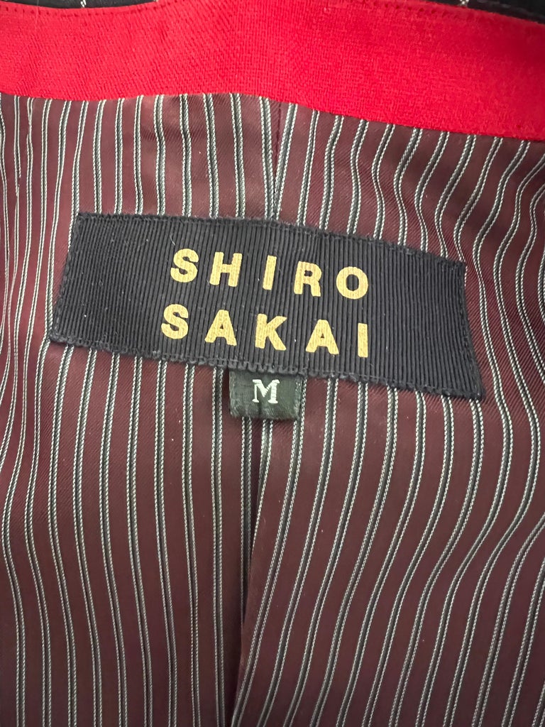 Shiro Sakai Navy Blazer Jacket, Size Medium For Sale at 1stDibs