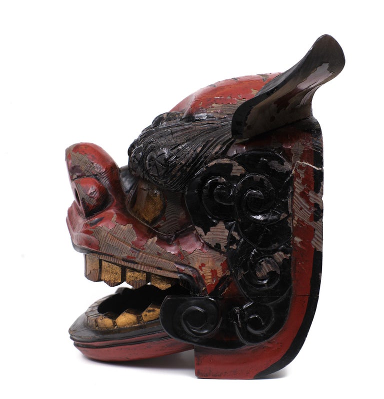 Shishi face Mask Japan 1940s For Sale at 1stDibs