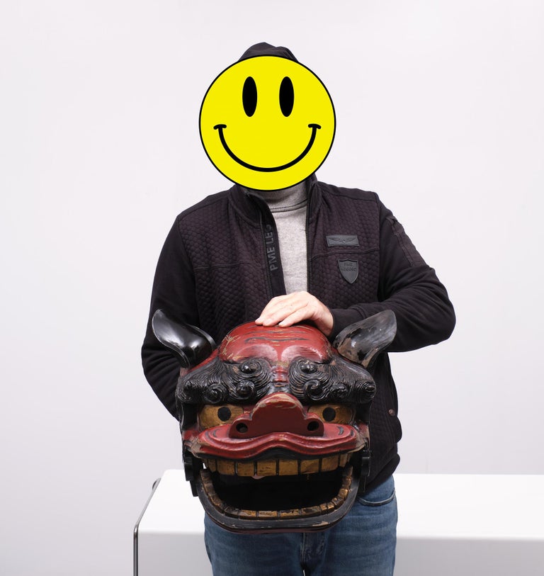 Shishi face Mask Japan 1940s For Sale at 1stDibs