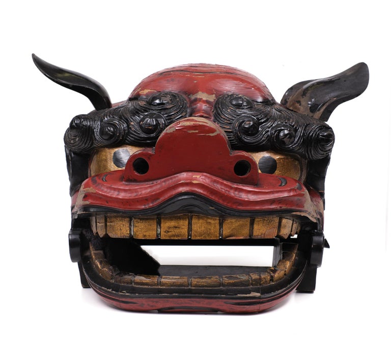 Shishi face Mask Japan 1940s For Sale at 1stDibs