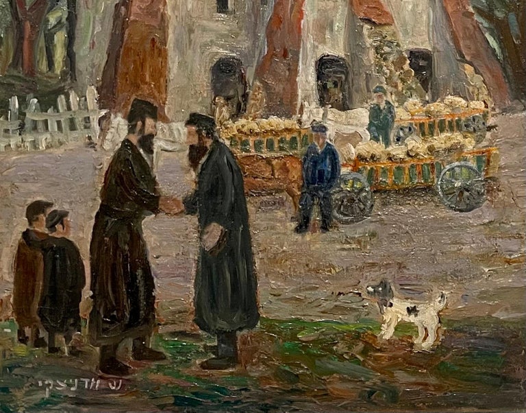 Shmuel Woodnitzky - Polish Yiddish Shtetl Kuzmir Jewish Oil Painting ...