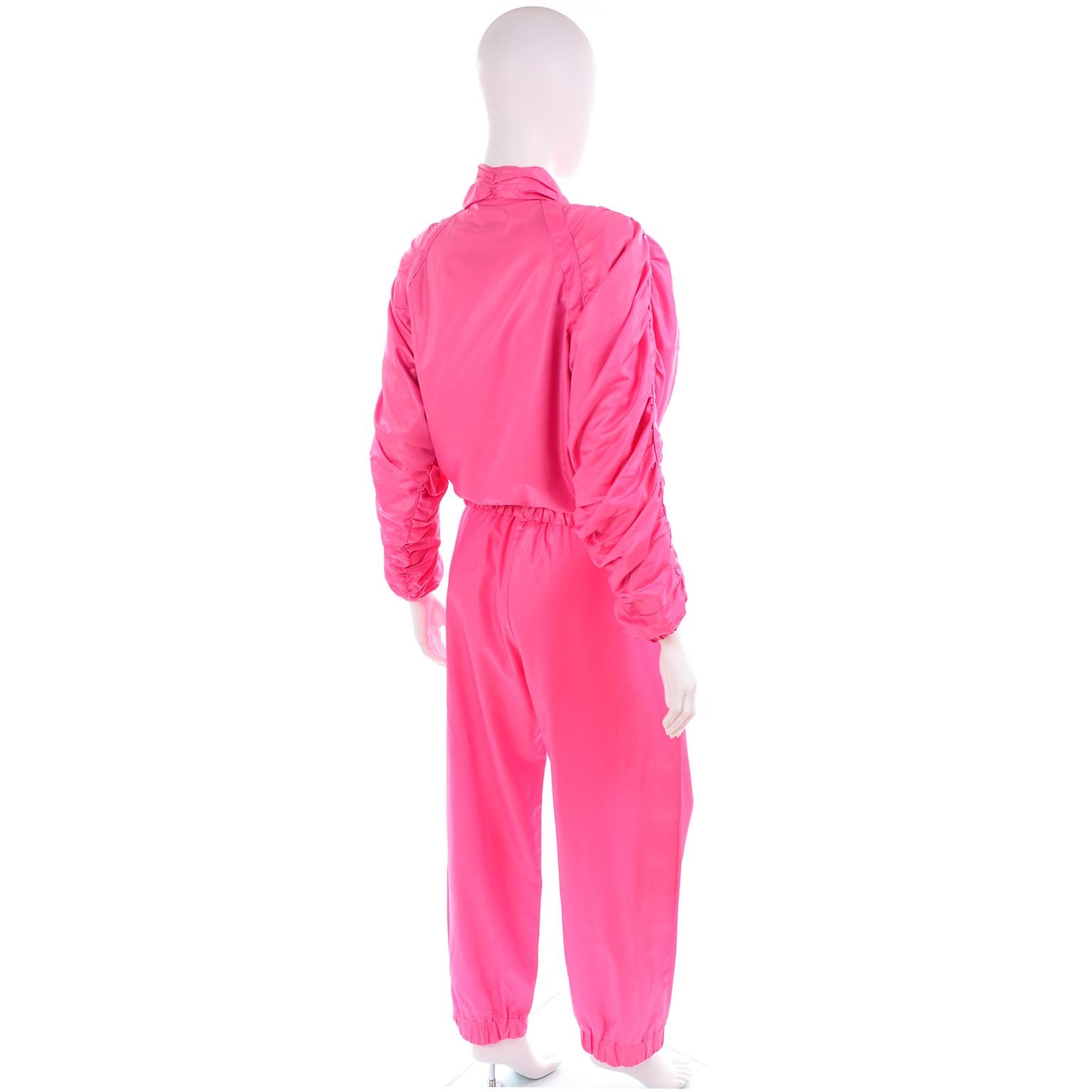 Shocking Pink Antonio Ruspoli Vintage Tracksuit W Gathered Zip Jacket ...