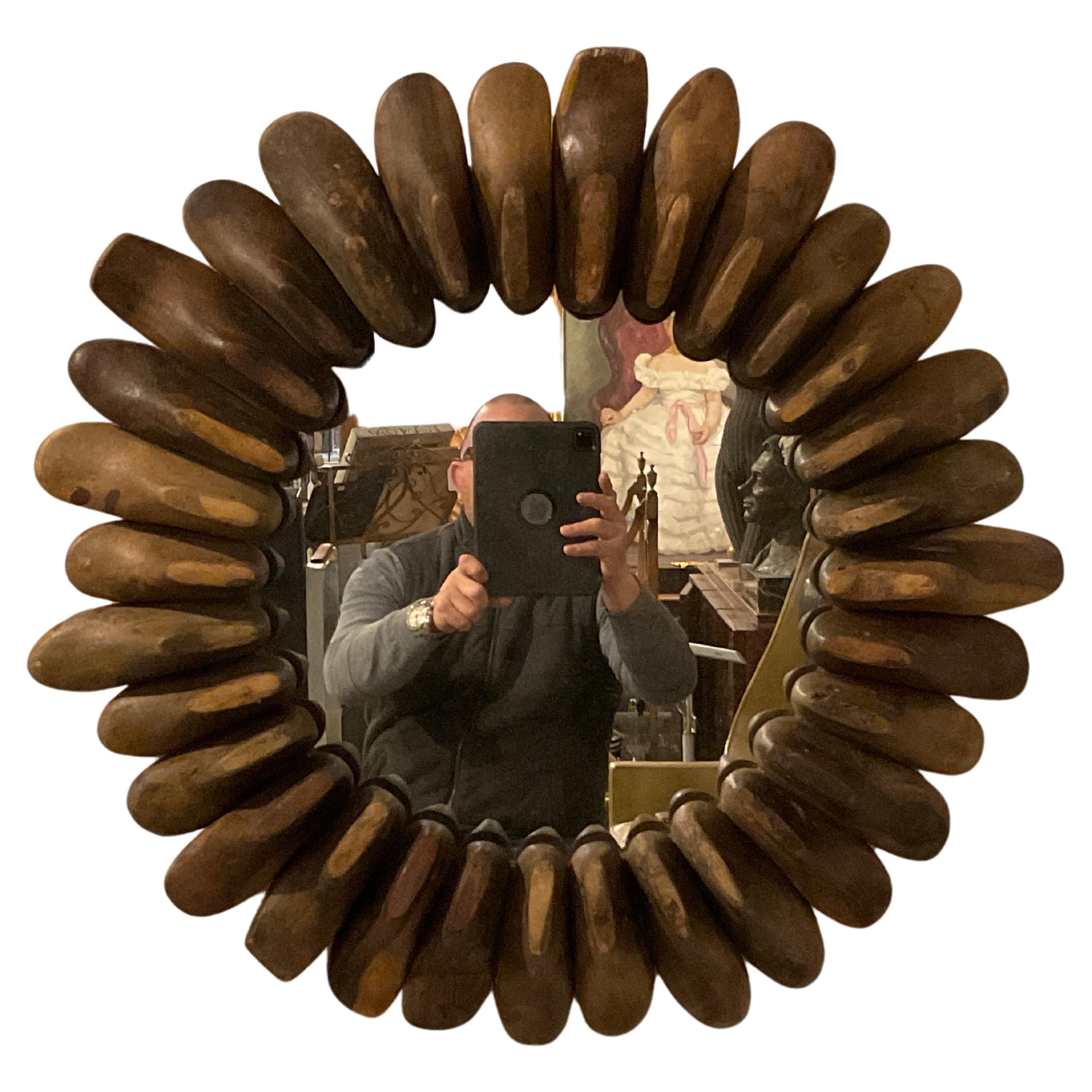 Shoe Mold Sunburst Mirror For Sale at 1stDibs