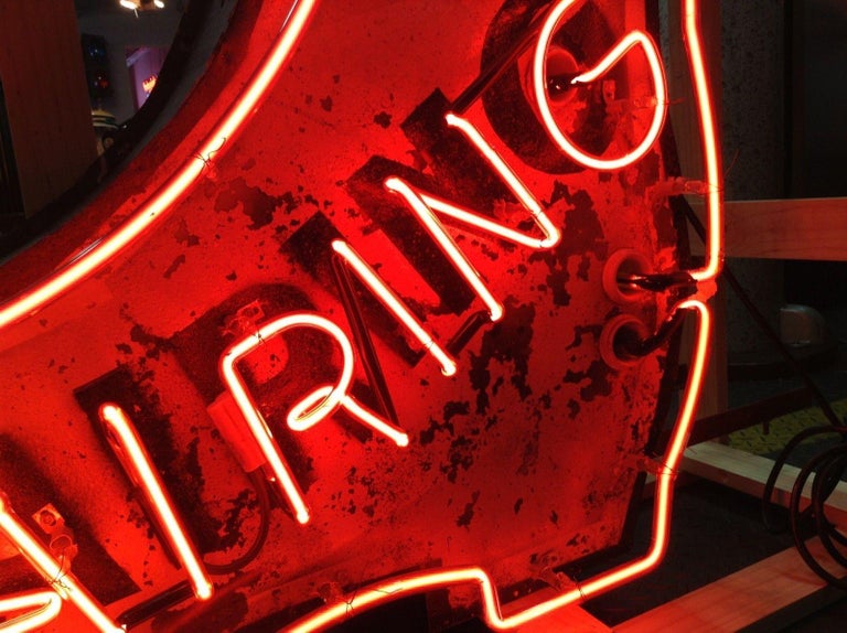 Shoe REPAIRING Single Sided Neon Cobbler Sign For Sale at 1stDibs