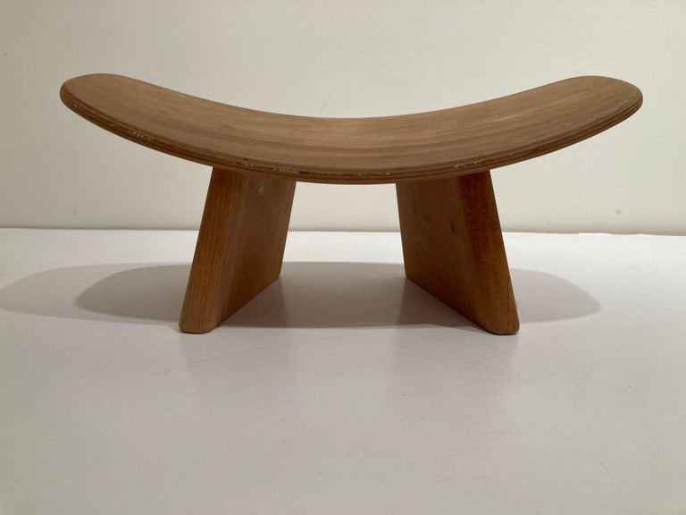 Shoggi Stool by Alain Gaubert 1980s French Meditation Beechwood ...