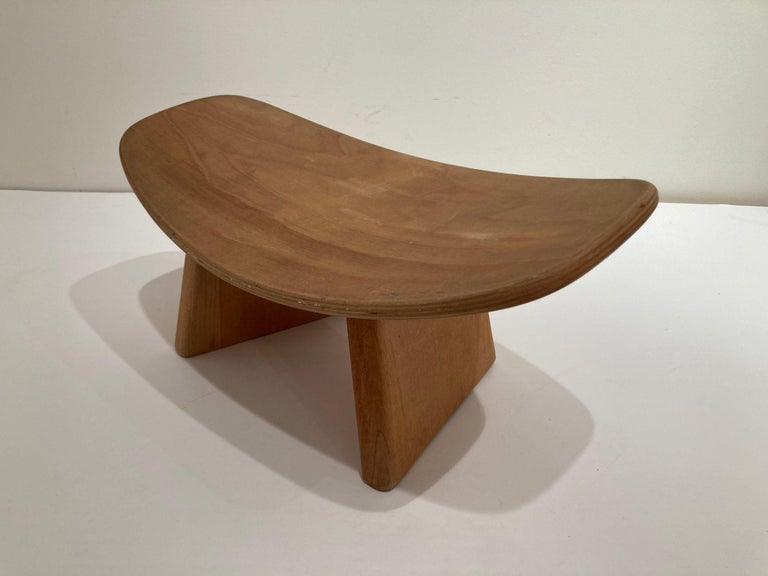 Shoggi Stool by Alain Gaubert 1980s French Meditation Beechwood ...