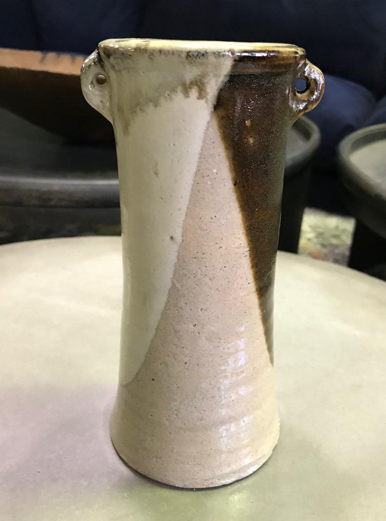 Shoji Hamada Japanese Glazed Vase with Original Signed Sealed Box at ...