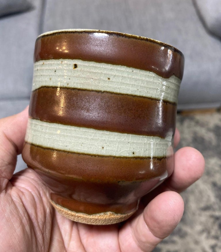 Shoji Hamada Mingei Kakiyu Kaki Glaze Japanese Pottery Yunomi Teacup ...