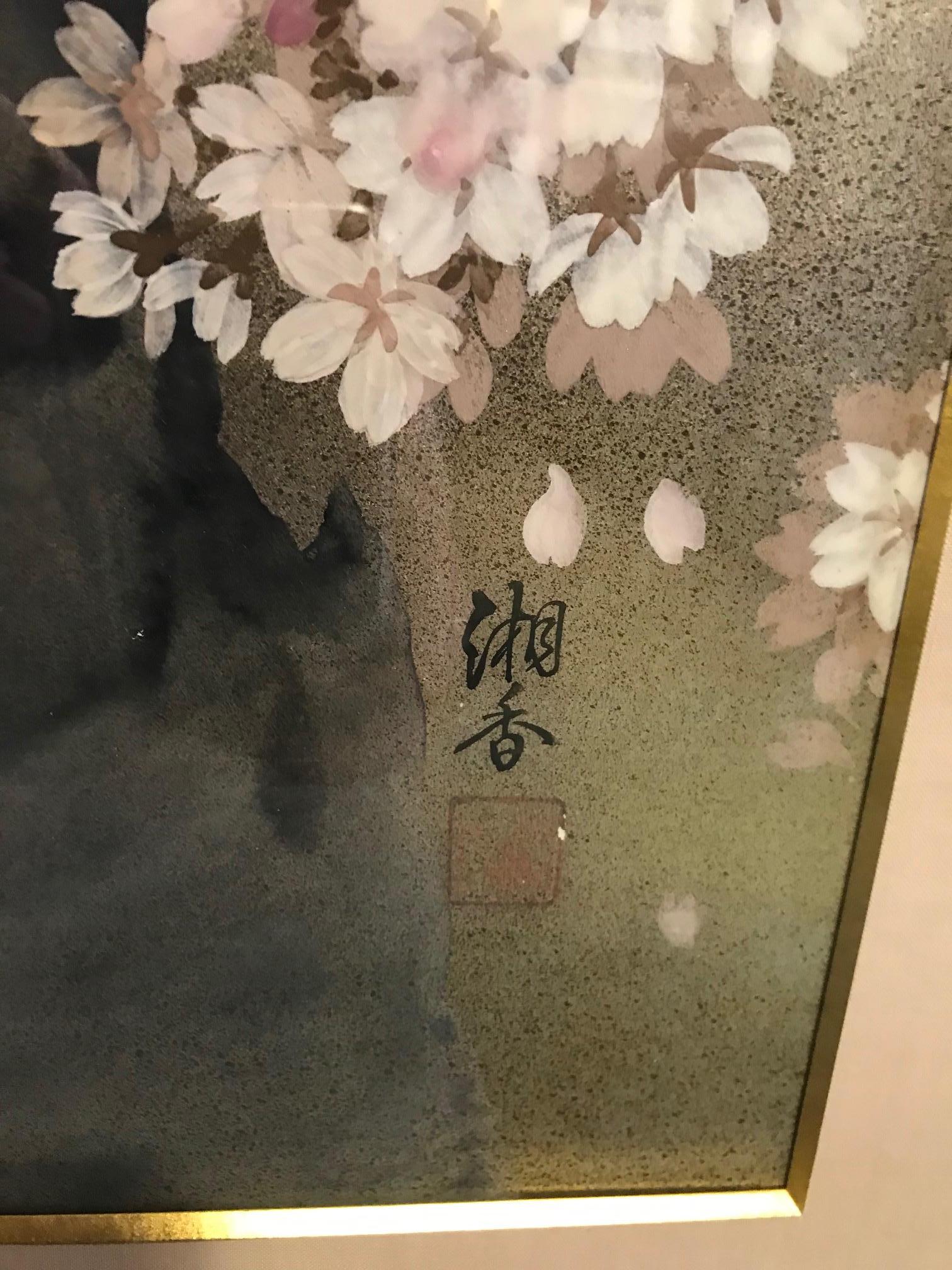 Shoko Ohta Large Japanese Original Cherry Blossoms Tree Serene Nihonga ...