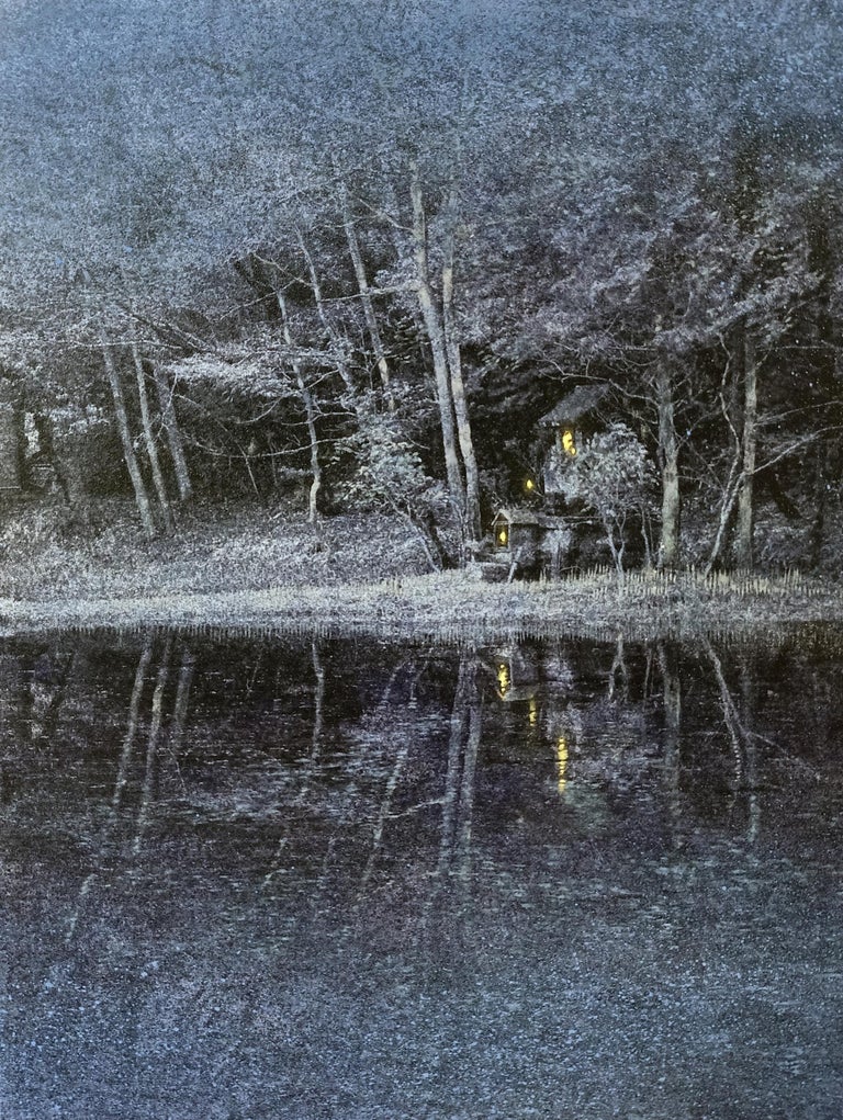 Shoko Okumura - "Nightfall No.1" landscape nature mineral pigments ...