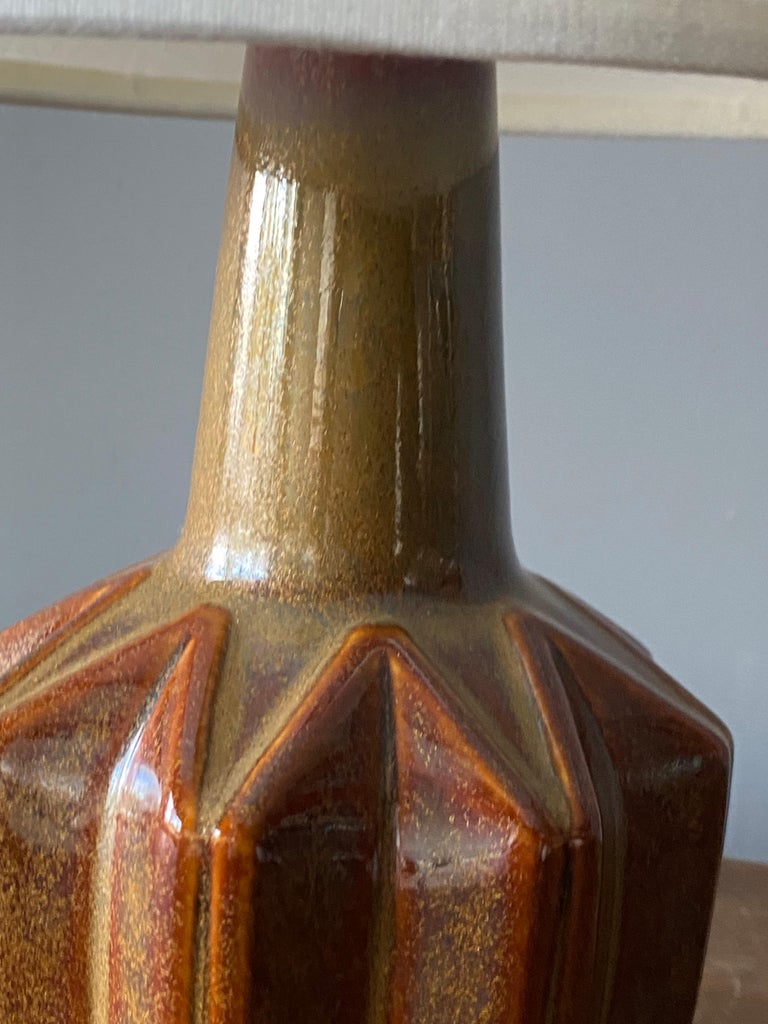 Søholm Keramik, Small Table Lamp, Glazed Stoneware, Bornholm, Denmark ...