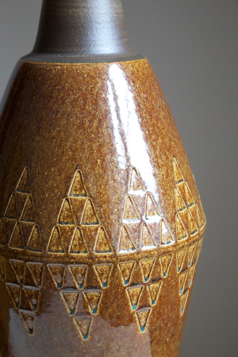 Søholm Stentøj, Large Table Lamp, Glazed Stoneware, Bornholm, Denmark ...