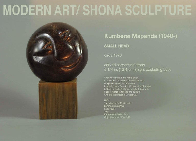 Shona Head Sculpture Carved Stone Kumberai Mapanda, circa 1970 For Sale ...