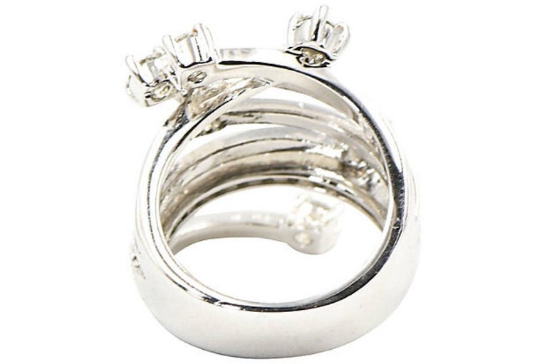 Shooting Star Sterling Silver and Crystal Ring For Sale at 1stDibs