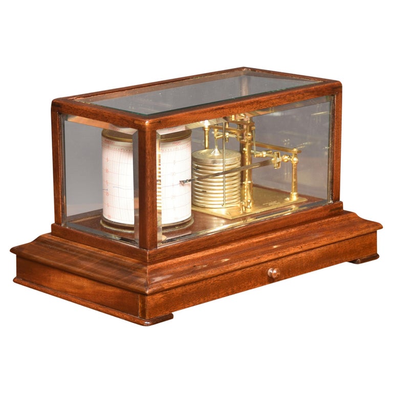 Short and Mason Walnut-Cased Barograph For Sale at 1stDibs
