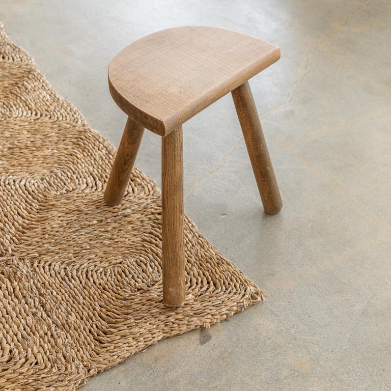 Short French Wood Tripod Stool For Sale at 1stDibs