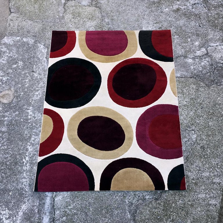 Short Pile Carpet with Irregular Circular Decorations, 1990s For Sale ...