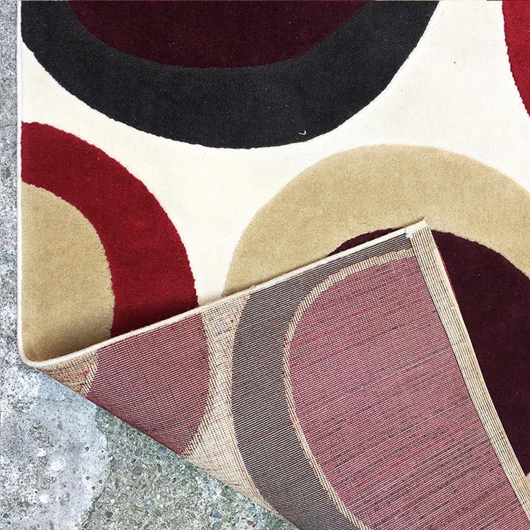 Short Pile Carpet with Irregular Circular Decorations, 1990s For Sale ...