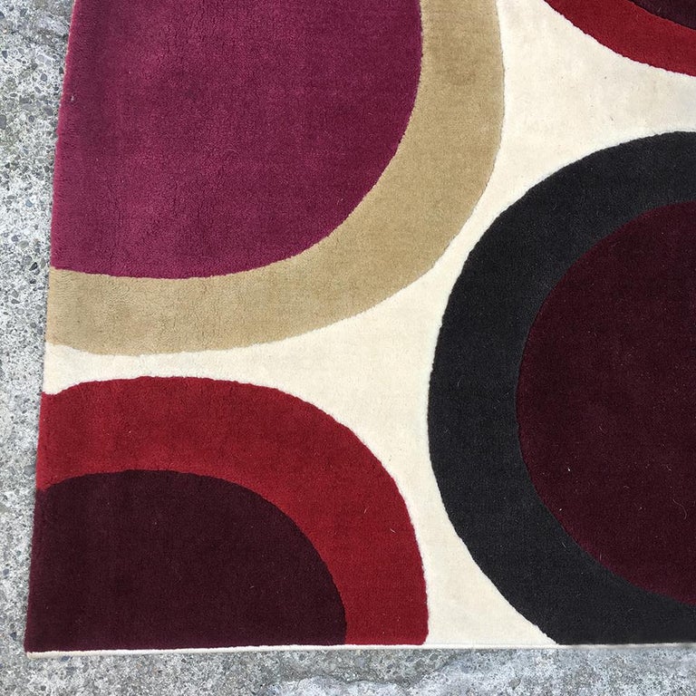 Short Pile Carpet with Irregular Circular Decorations, 1990s For Sale ...