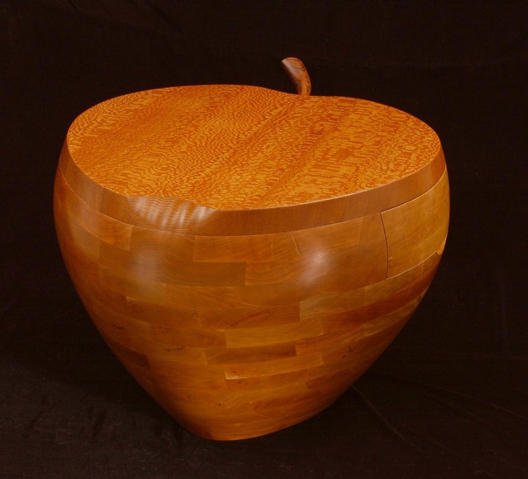 Shoshana Apple Side Table w/Drawer, Cherry and Australian Lacewood by ...