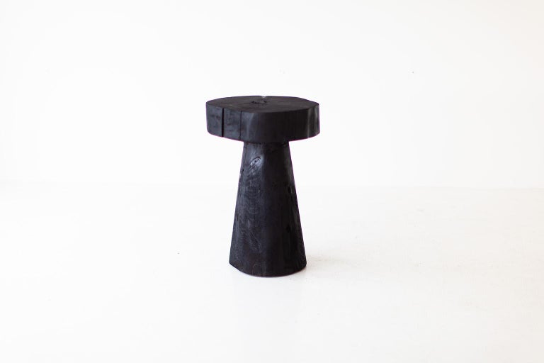 Shou Sugi Ban Side Table For Sale at 1stDibs