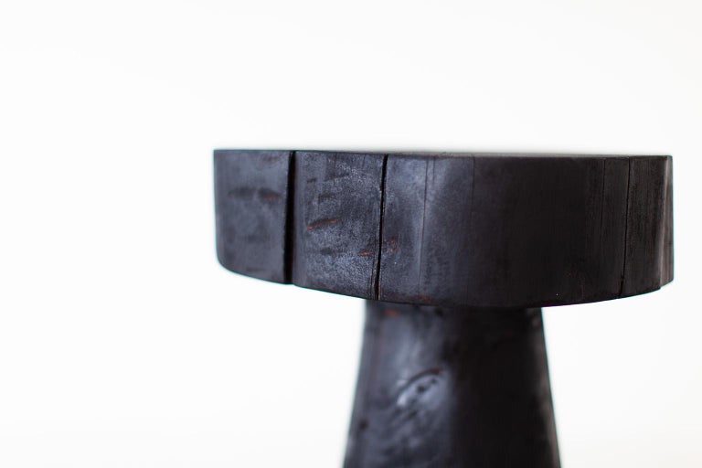 Shou Sugi Ban Side Table For Sale at 1stDibs