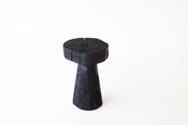 Shou Sugi Ban Side Table For Sale at 1stDibs