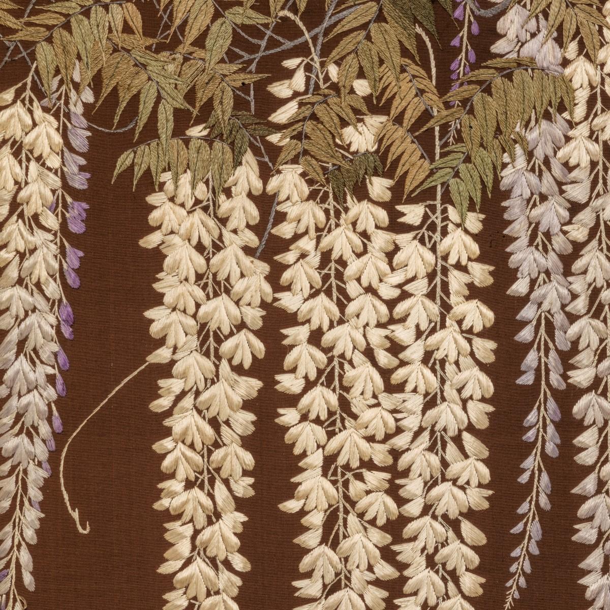 Showa Period Four Fold Embroidered Screen at 1stDibs