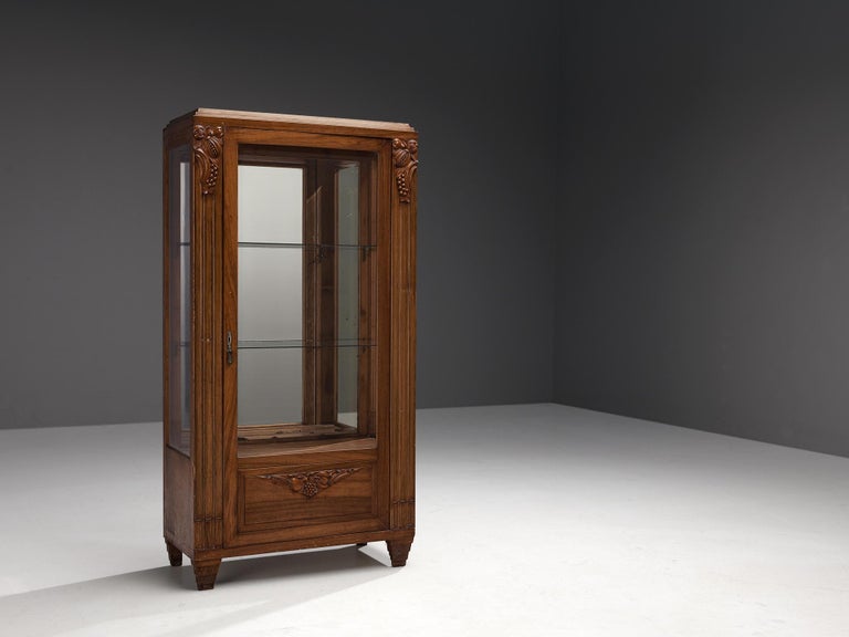 Showcase in Glass and Walnut For Sale at 1stDibs