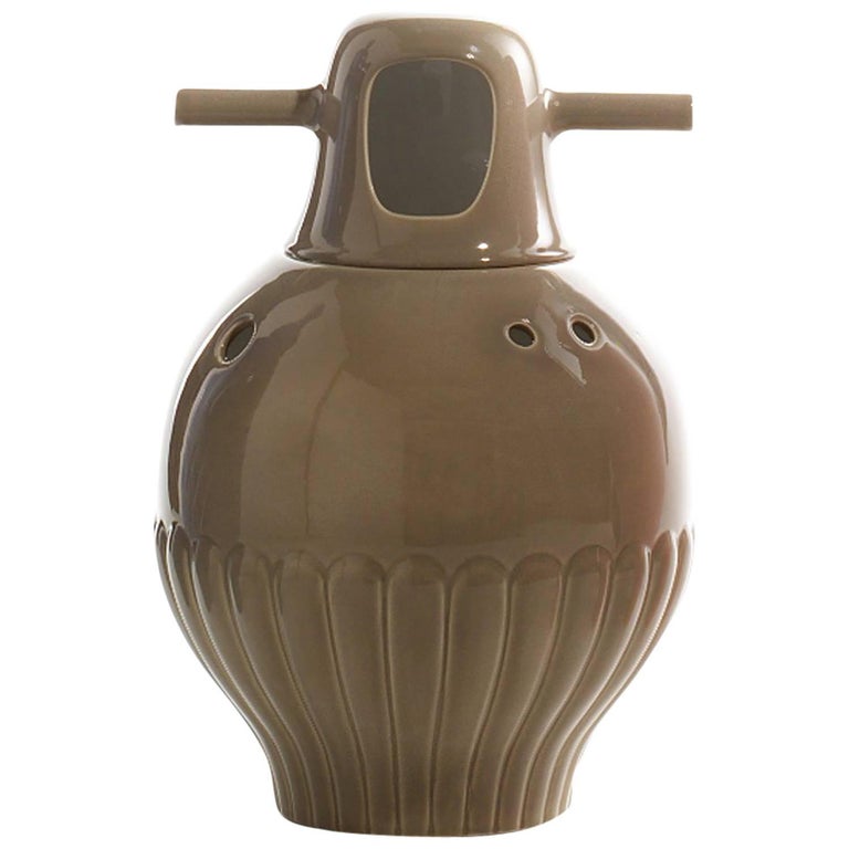 Nº 3 Contemporary Glazed Ceramic Grayish GreenShowtime Vase Collection ...