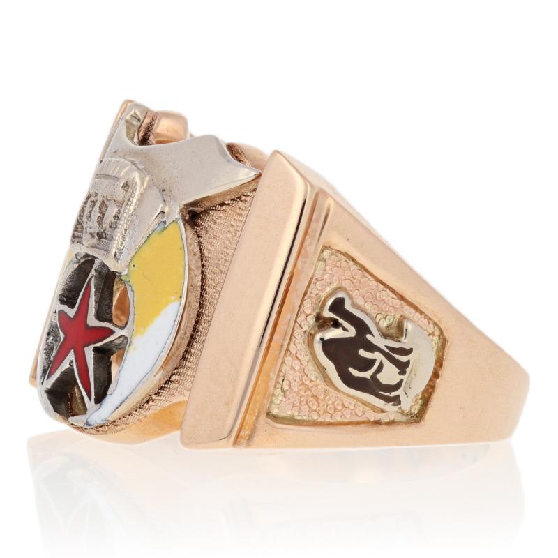 Customizable Shriners Masonic Ring, 10k Yellow Gold Scimitar Sword and ...