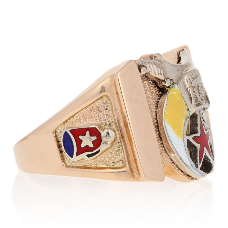 Customizable Shriners Masonic Ring, 10k Yellow Gold Scimitar Sword and ...