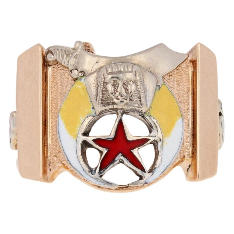 Customizable Shriners Masonic Ring, 10k Yellow Gold Scimitar Sword and ...