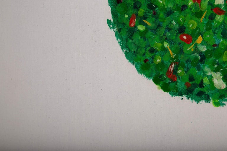 Shuen Wang - Shuen Wang Abstract Original Oil Painting "Red And Green ...