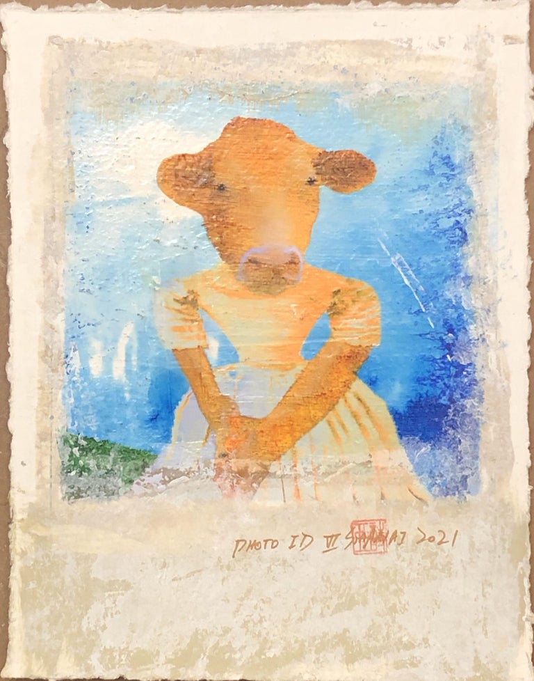 Sia Aryai - Photo ID VI one of a kind surreal framed painting, Mixed ...