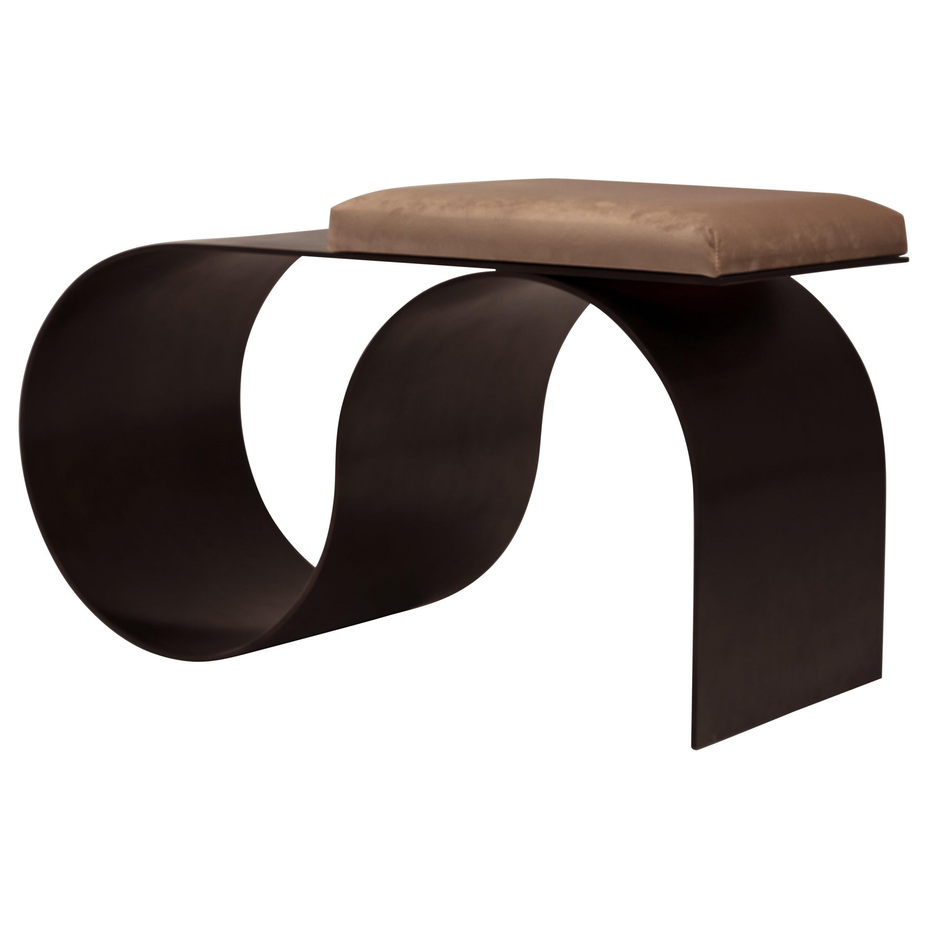 Sculptural Modern Stainless Steel Park Bench For Sale at 1stDibs