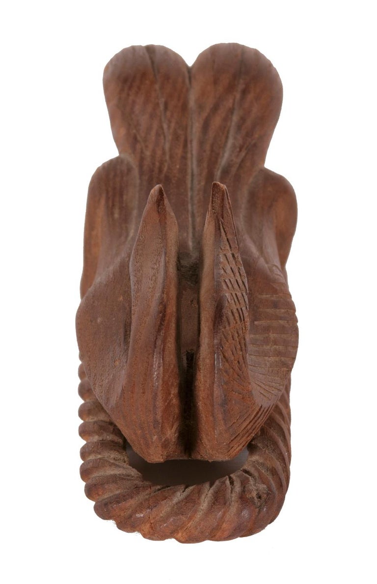 Siamese Twin Mermaid Carving Attributed to the "Cape Carver" For Sale ...