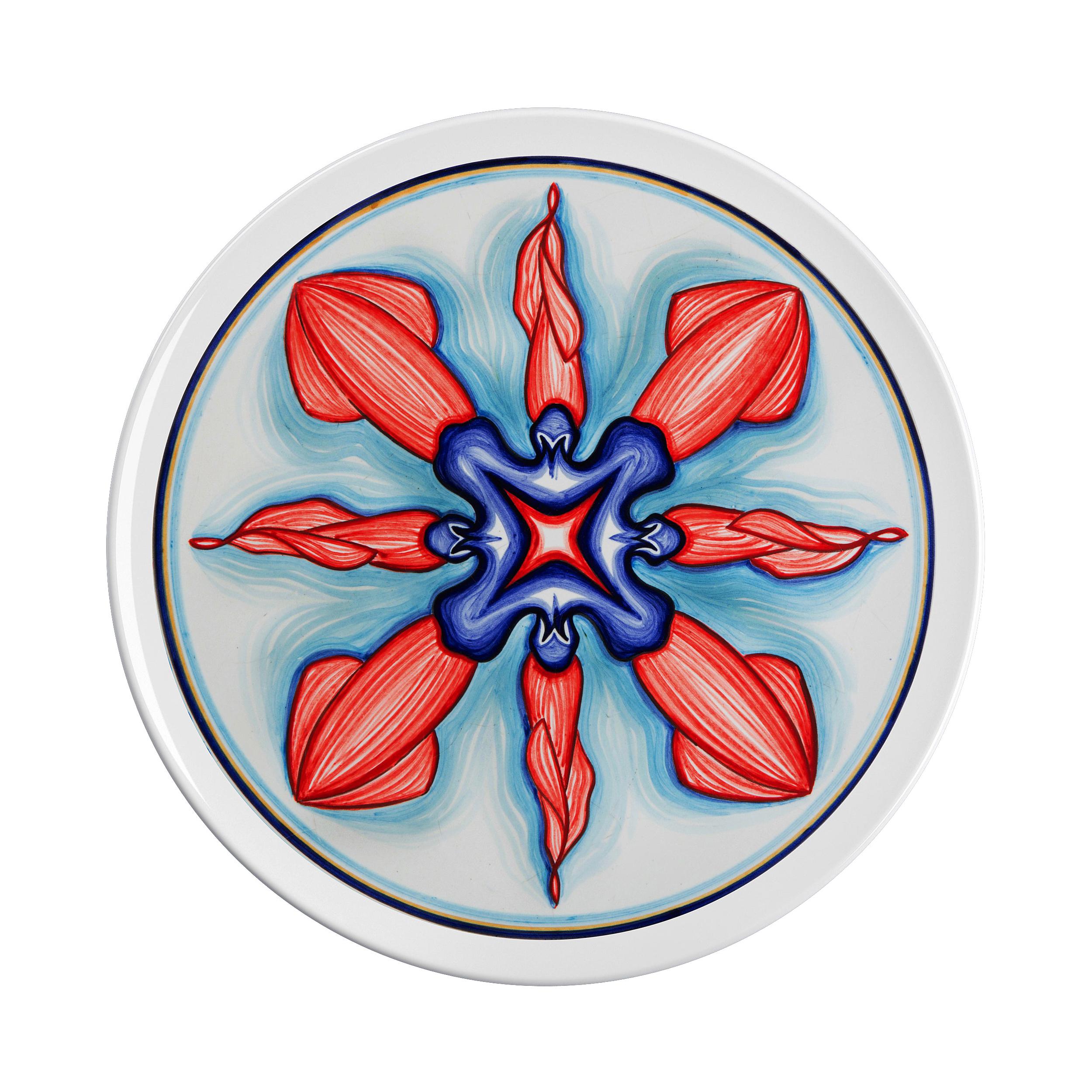Sicilian Clay Hand Painted Colapesce Dinner Plate, Made in Italy For ...