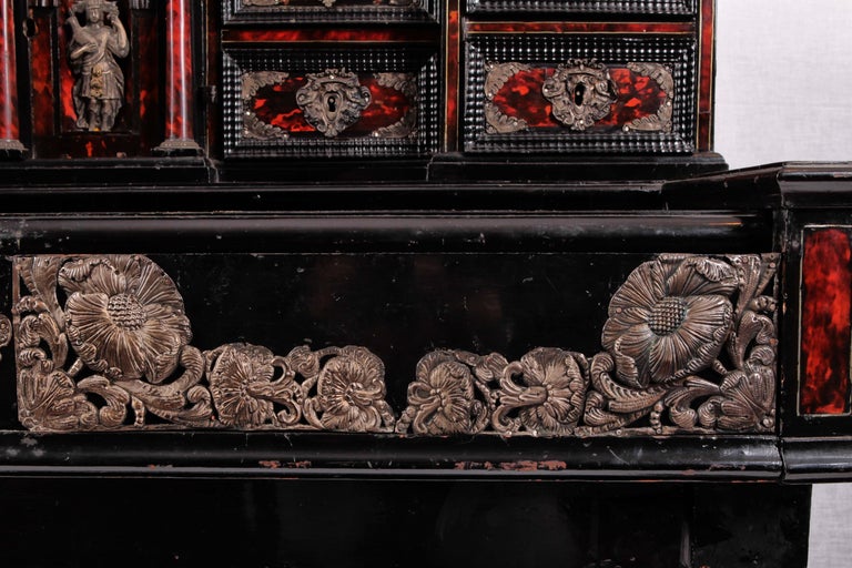 Sicilian Writing Desk in Ebony Embellished with Tortoiseshell Inserts ...