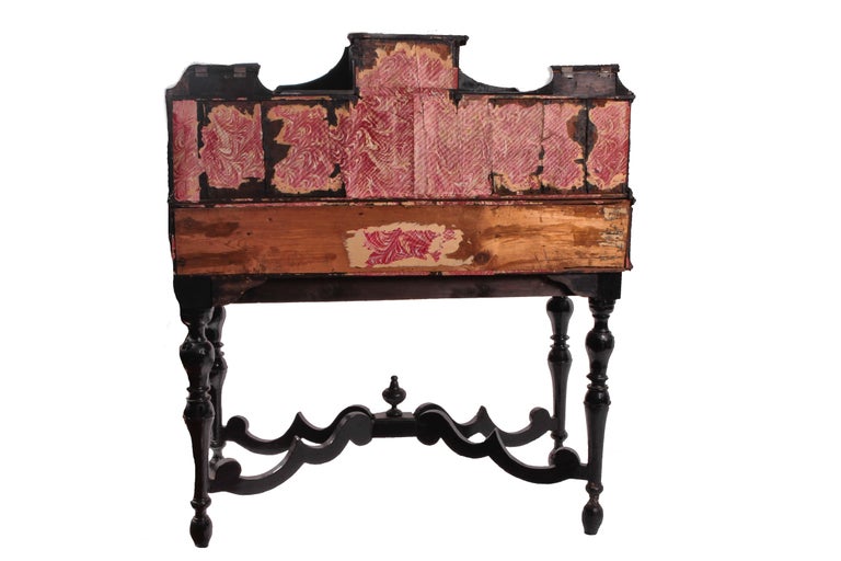 Sicilian Writing Desk in Ebony Embellished with Tortoiseshell Inserts ...