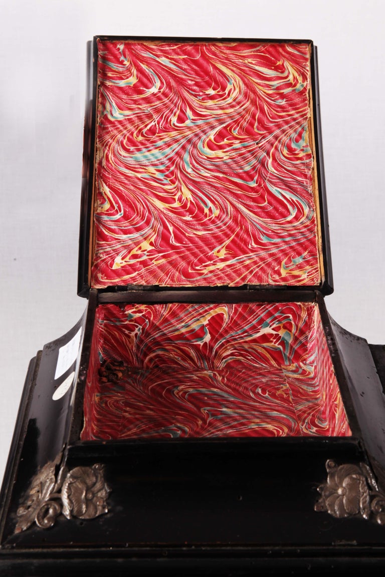 Sicilian Writing Desk in Ebony Embellished with Tortoiseshell Inserts ...