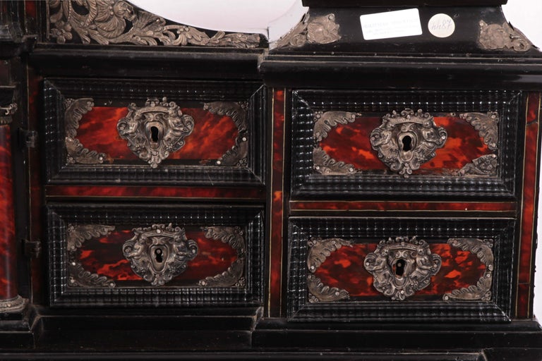 Sicilian Writing Desk in Ebony Embellished with Tortoiseshell Inserts ...