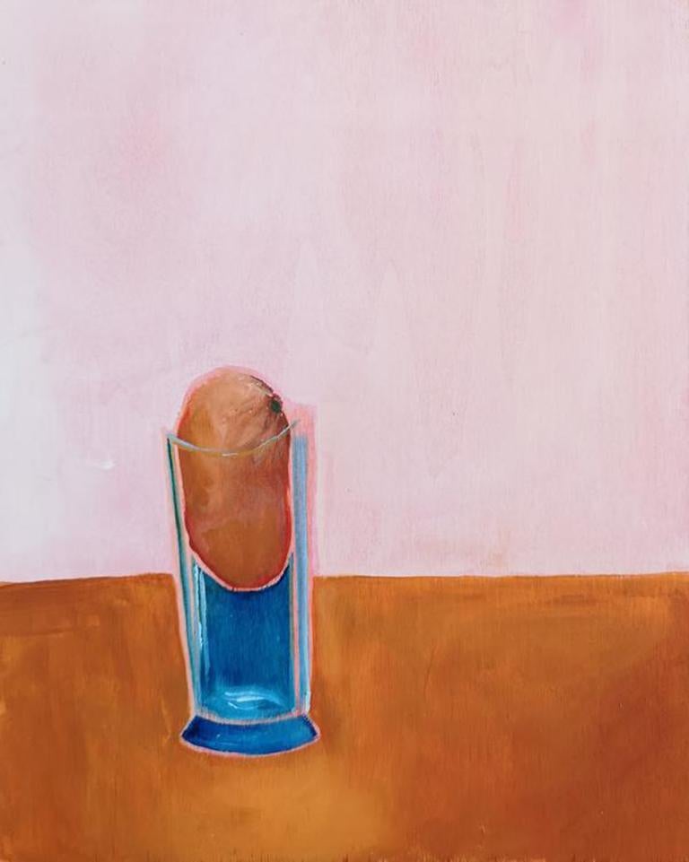 Sid Hicks - Juice 3 - contemporary bold warm acrylic painting on board ...