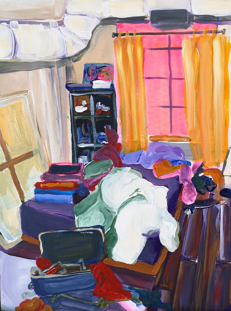Sid Hicks - study 3 (unpacking) - contemporary interior bedroom acrylic ...