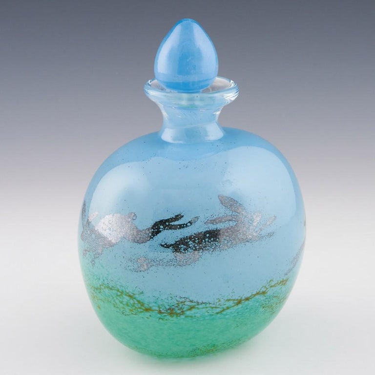 Siddy Langley Stoppered Flask 'Hares' Pattern, 2022 For Sale at 1stDibs