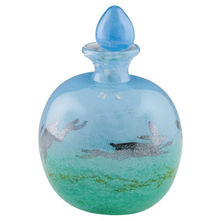 Siddy Langley Stoppered Flask 'Hares' Pattern, 2022 For Sale at 1stDibs